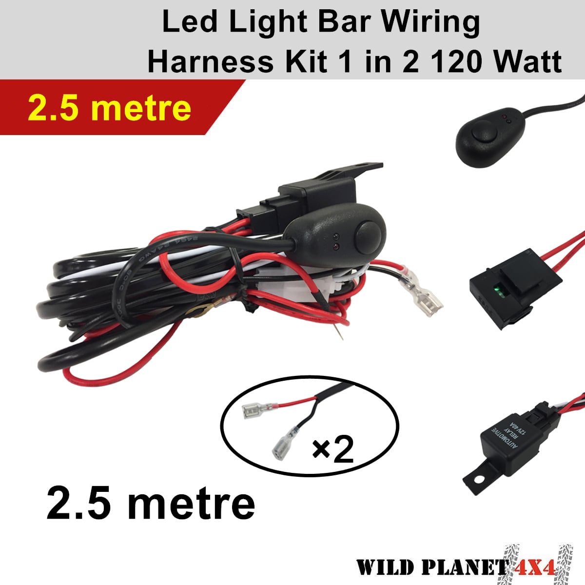 Price Special! LED Spotlight Wiring Loom Harness Kit 2-Way for Driving ...