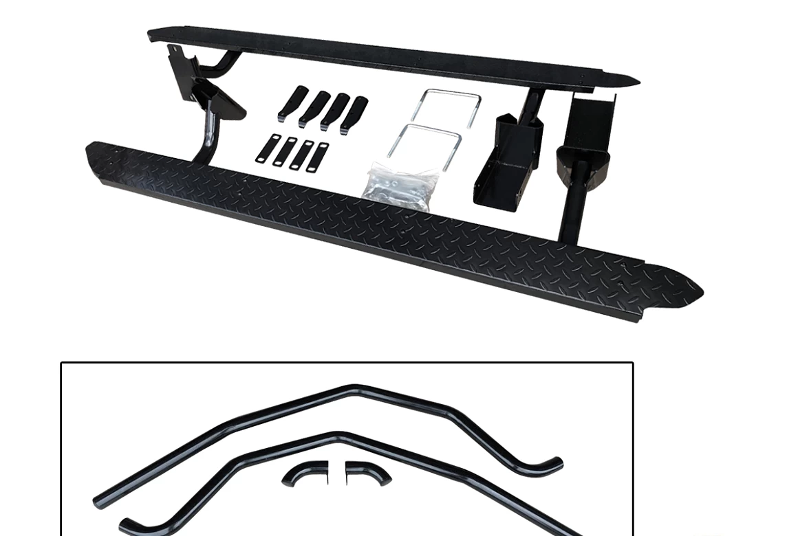 Price Special! Heavy Duty Steel Side Steps Rock Slider+Brush Bars for ...
